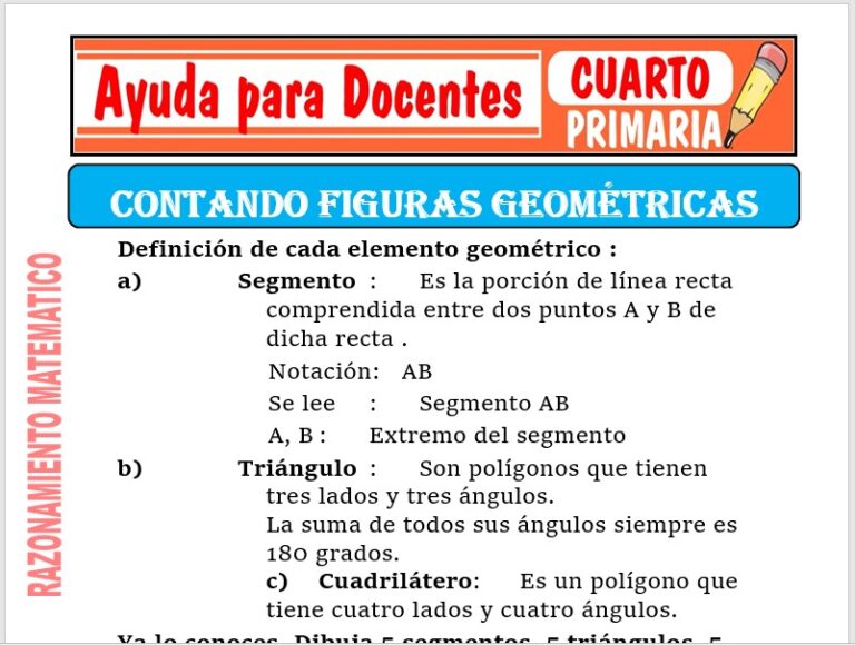 Contando Figuras Geométricas para Cuarto de Primaria – Ayuda para Docentes