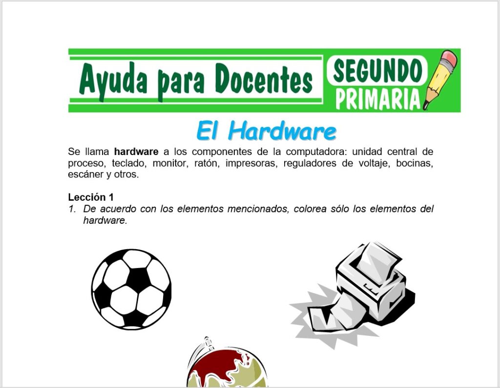 El Hardware para Segundo de Primaria – Ayuda para Docentes