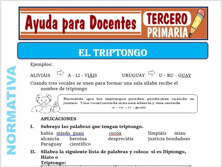 El Triptongo para Tercero de Primaria – Ayuda para Docentes
