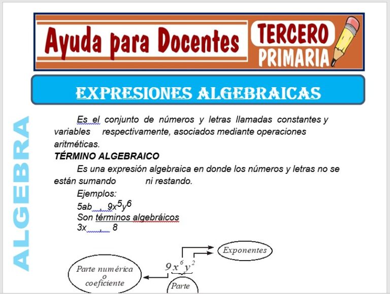 Algebra para Tercero de Primaria – Ayuda para Docentes