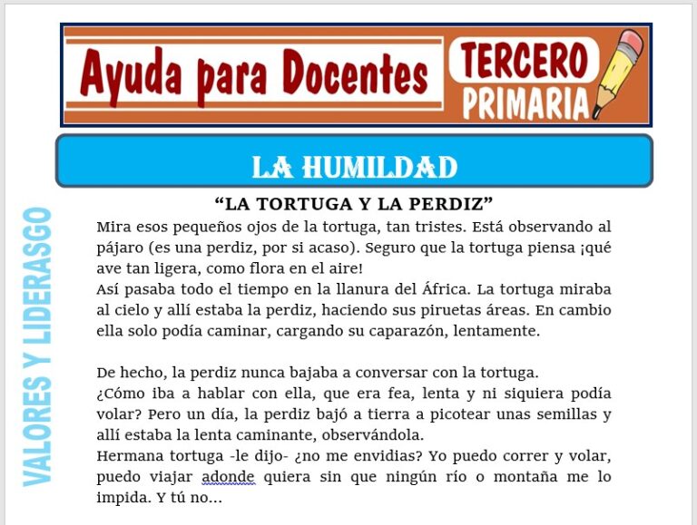La Humildad para Tercero de Primaria – Ayuda para Docentes
