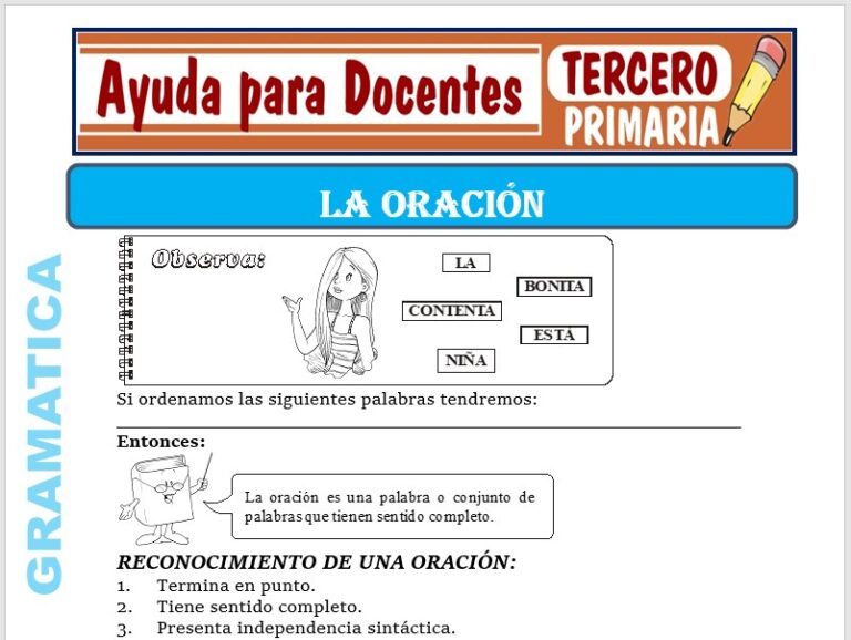 Gramática para Tercero de Primaria – Ayuda para Docentes