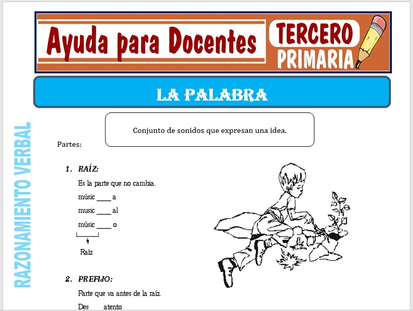 La Palabra para Tercero de Primaria – Ayuda para Docentes