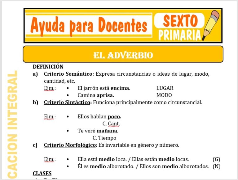Comunicación Integral para Sexto de Primaria – Ayuda para Docentes