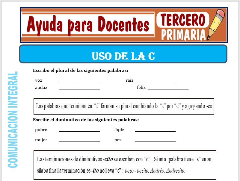 Comunicación Integral para Tercero de Primaria – Ayuda para Docentes
